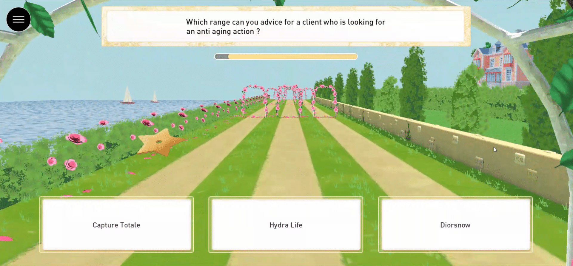 Dior Onboarding and microlearning gamified experience